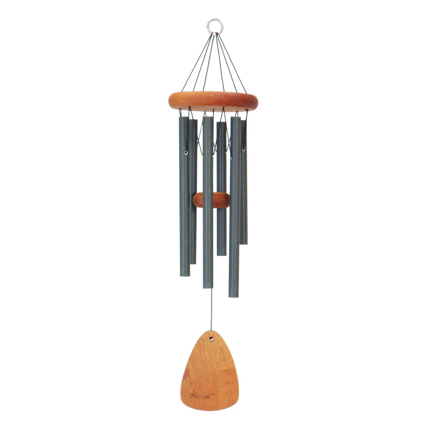 Festival Forest Green Aluminum/Wood 24 in. Wind Chime - Ace Hardware