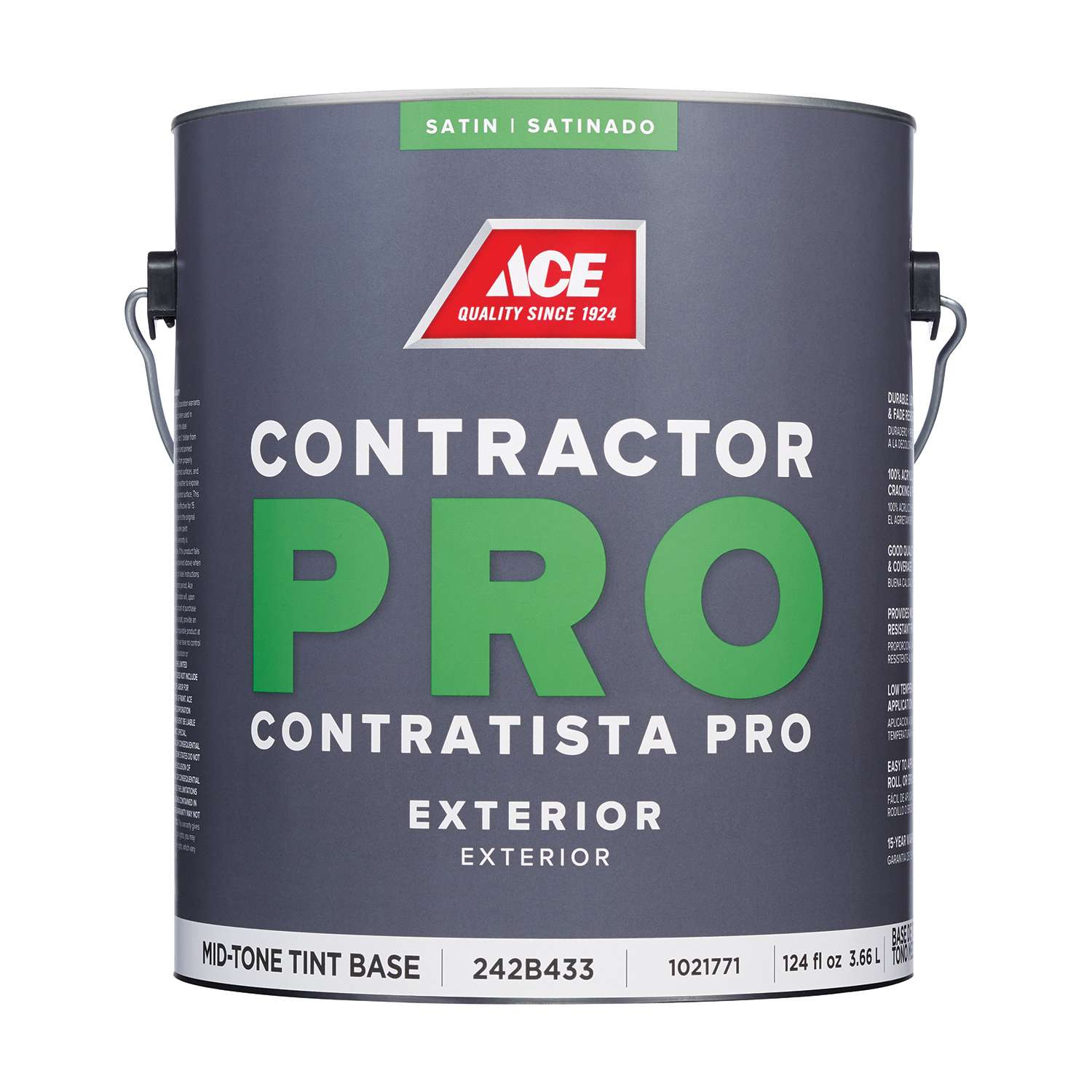 C+K Contractor Pro Satin Tint Base Mid-Tone Base Paint Exterior 1 gal ...
