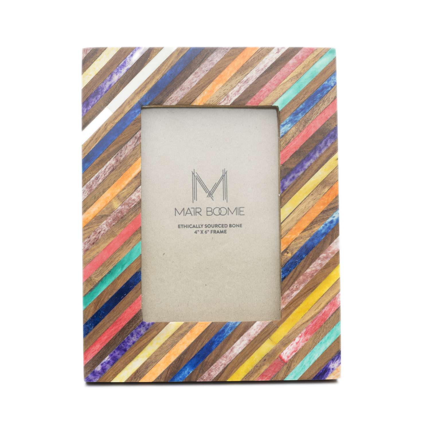 Matr Boomie Multicolored Stone Picture Frame 8.5 in. H X 6.5 in. W ...