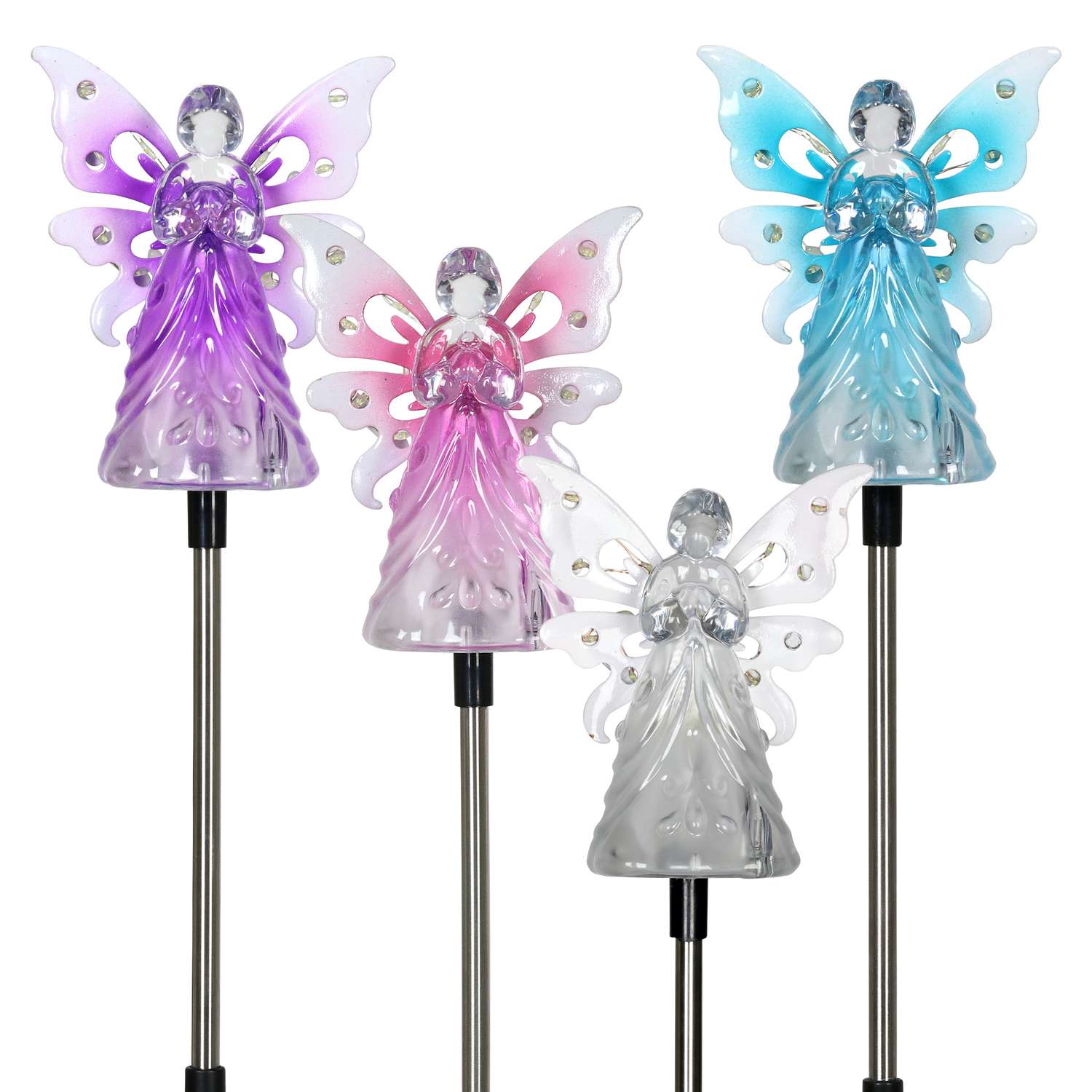 Exhart Assorted Metal 34 in. H Angel Solar Garden Stake - Ace Hardware