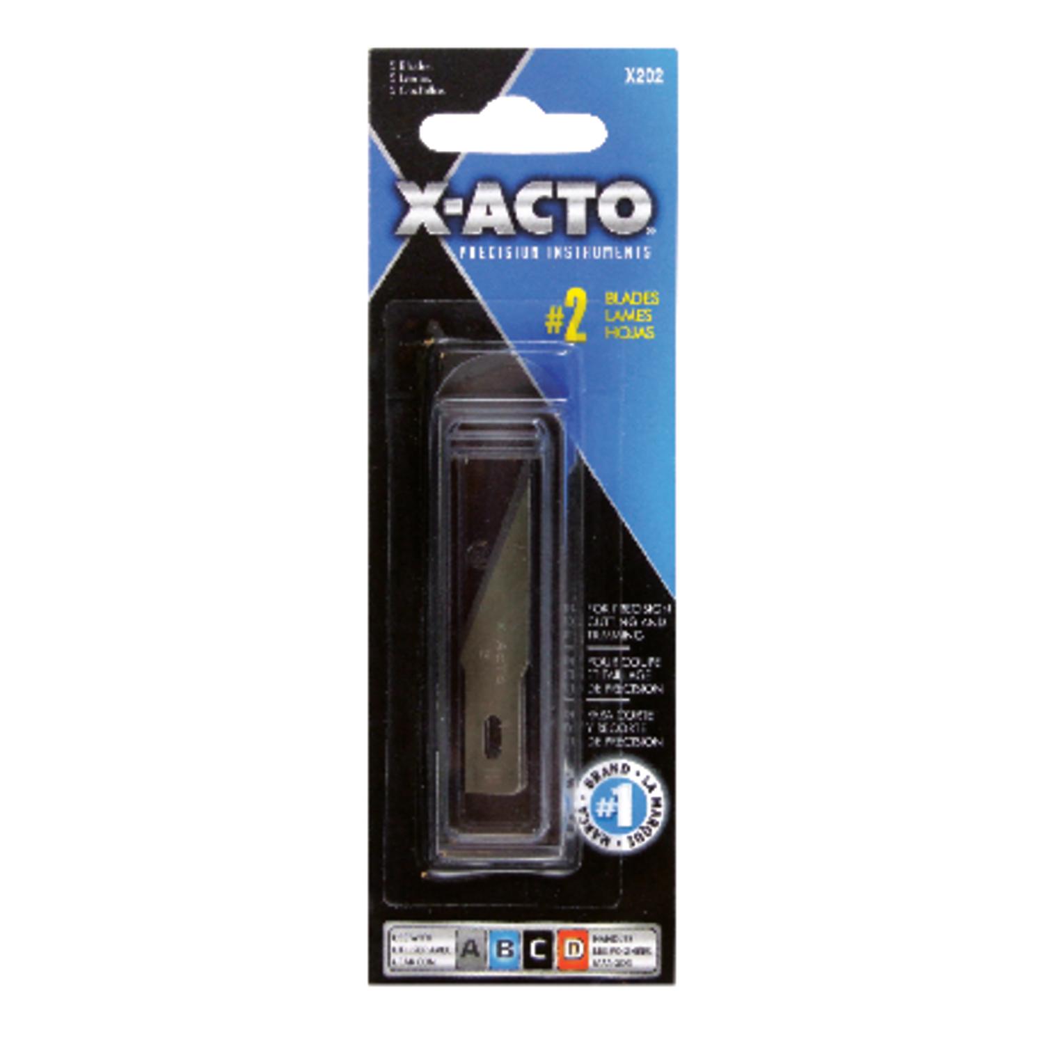 X Acto 2 Carbon Steel Heavy Duty Replacement Blade 1 7 8 in. L 5 pk Mfr XW202E Ace Hardware
