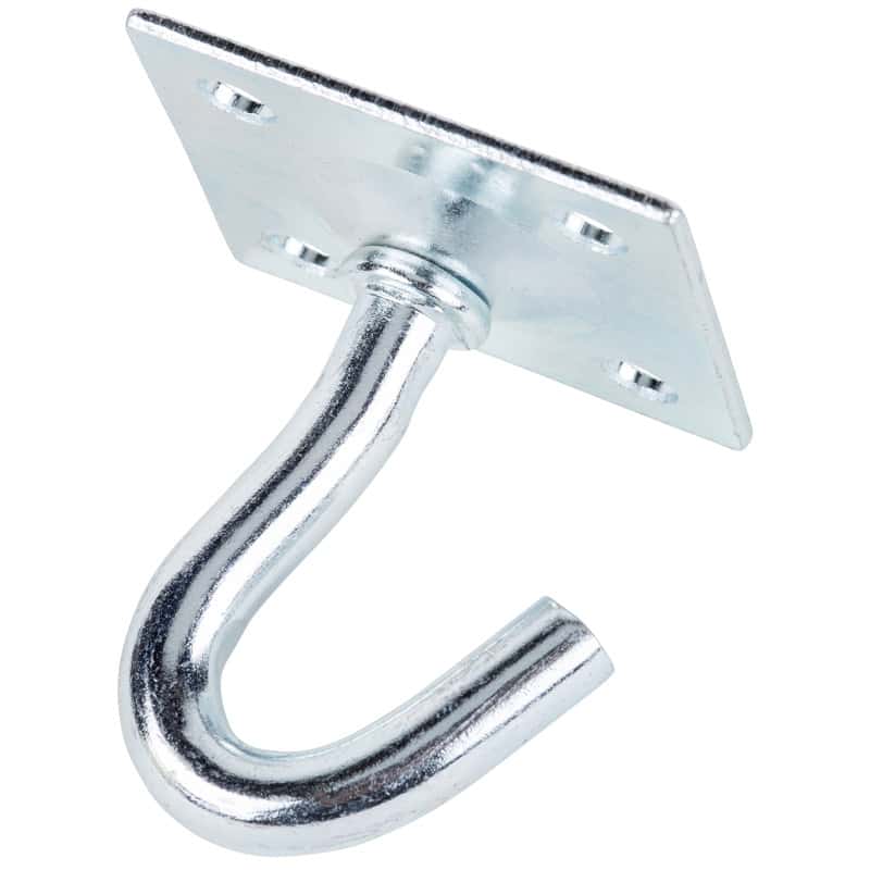 Hampton Small Zinc-Plated Silver Steel 1.75 in. L Clothesline Hook ...