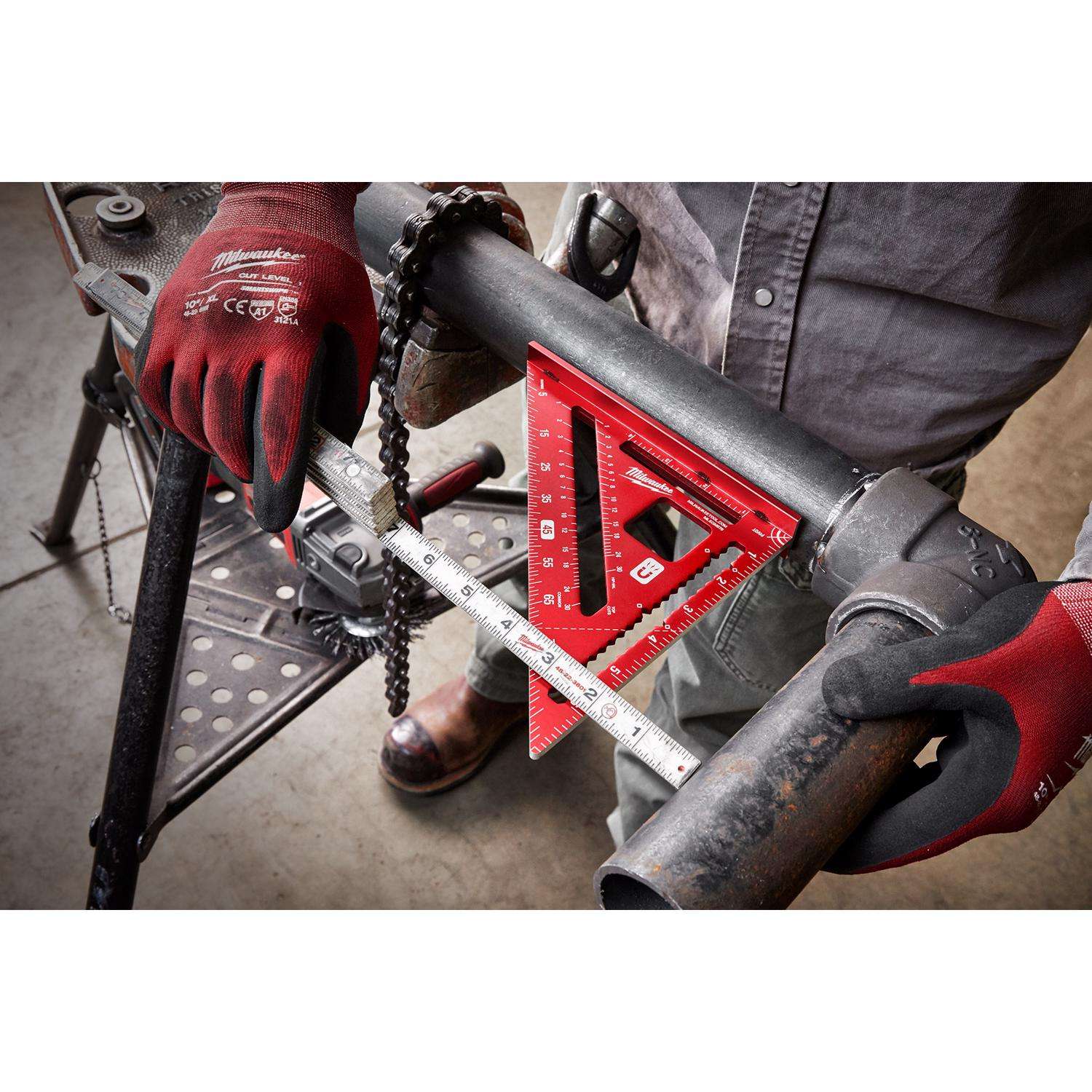 Milwaukee 7.25 in. L X 7.25 in. H Aluminum Rafter Square Mfr MLSQM070 Ace Hardware