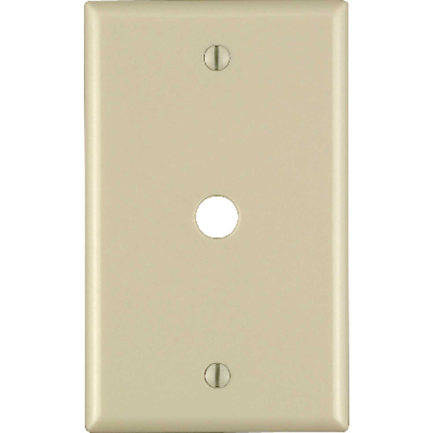 Leviton Ivory 1 gang Plastic Cable/Telco Wall Plate 1 pk - Ace Hardware