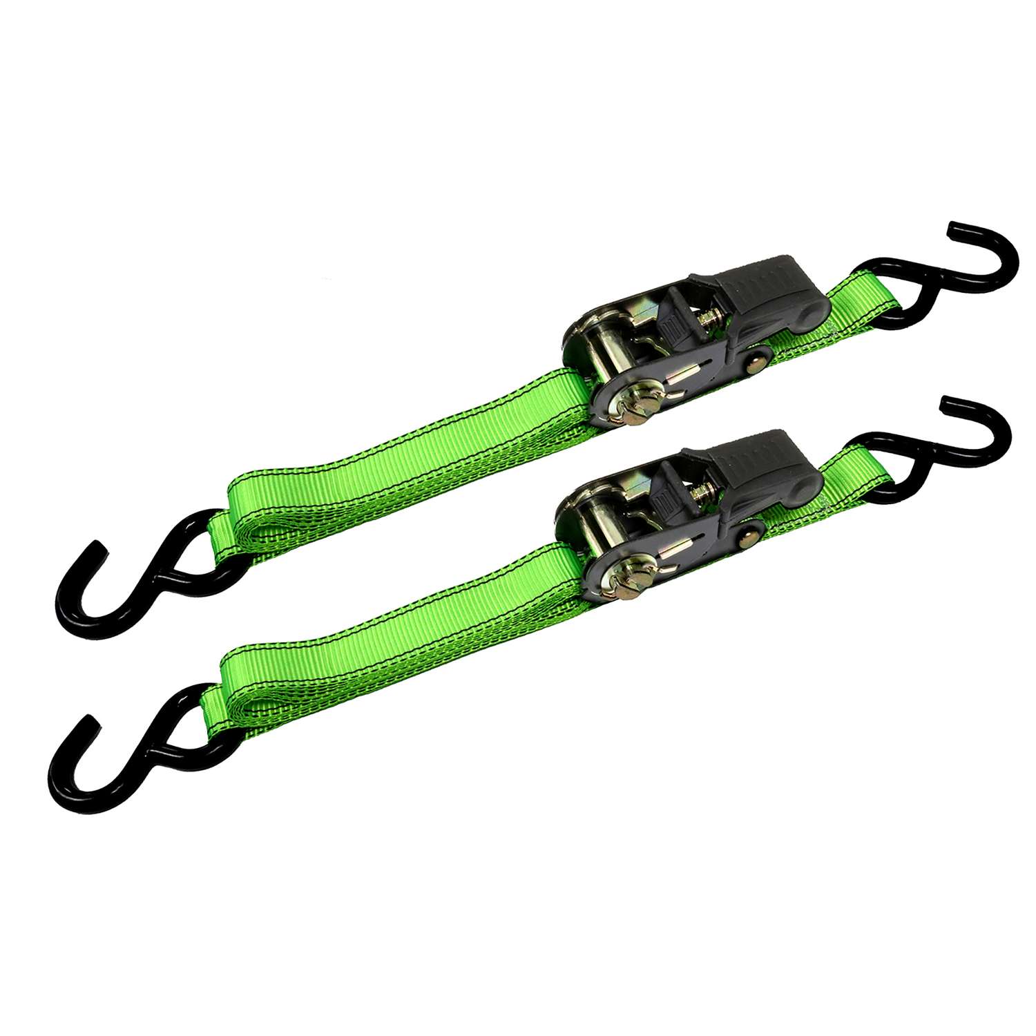 CargoLoc 1 in. W X 8 ft. L Green Tie Down w/Ratchet 500 lb 2 pk - Ace ...