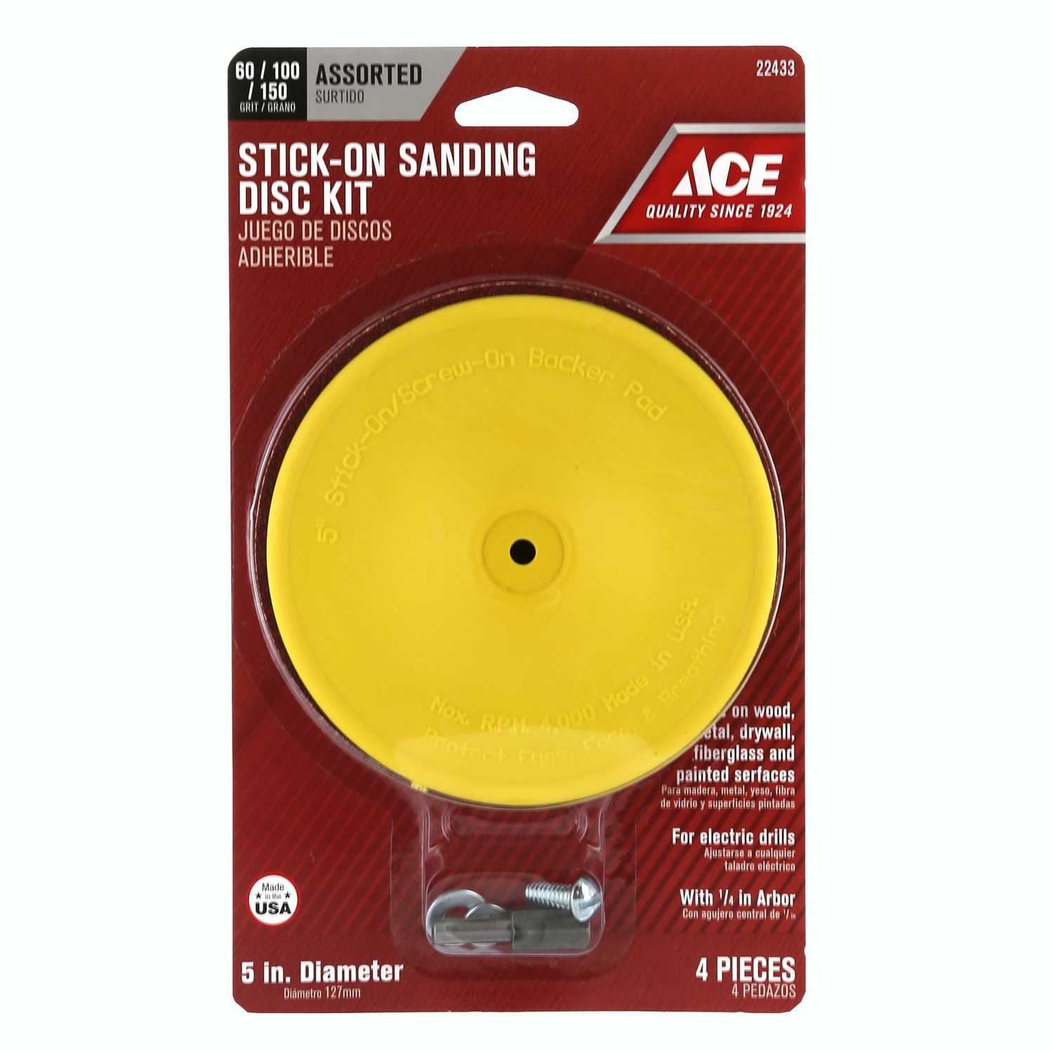 Ace Plastic Backing Pad 1/4 in. 3000 rpm 1 pc. - Ace Hardware