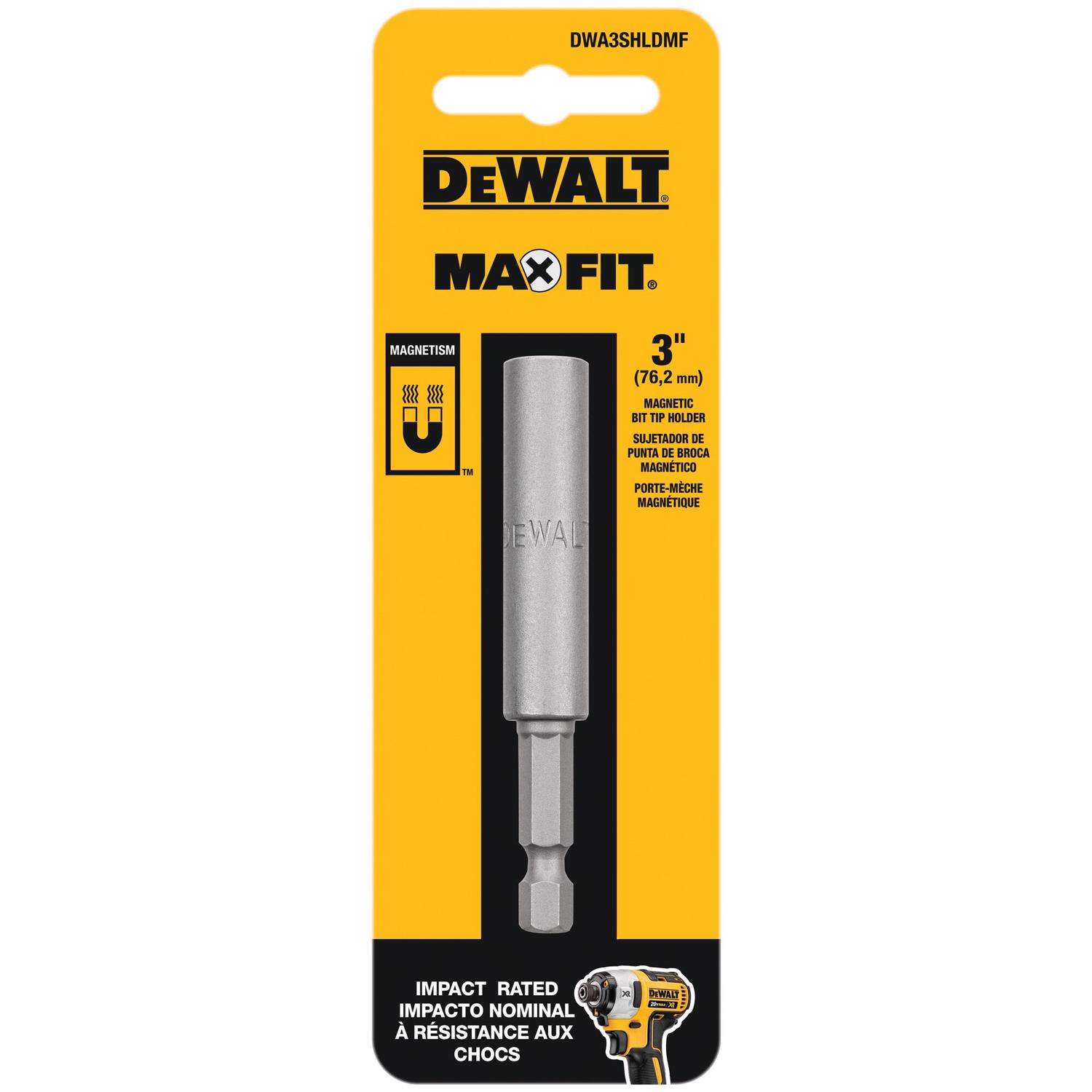 DeWalt Max Fit 3 in. L Magnetic Bit Holder Stainless Steel 1 pk - Ace ...