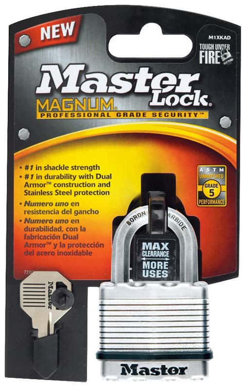 Master Lock Magnum 1-9/16 in. H X 1-3/4 in. W X 1-3/4 in. L Steel Dual ...