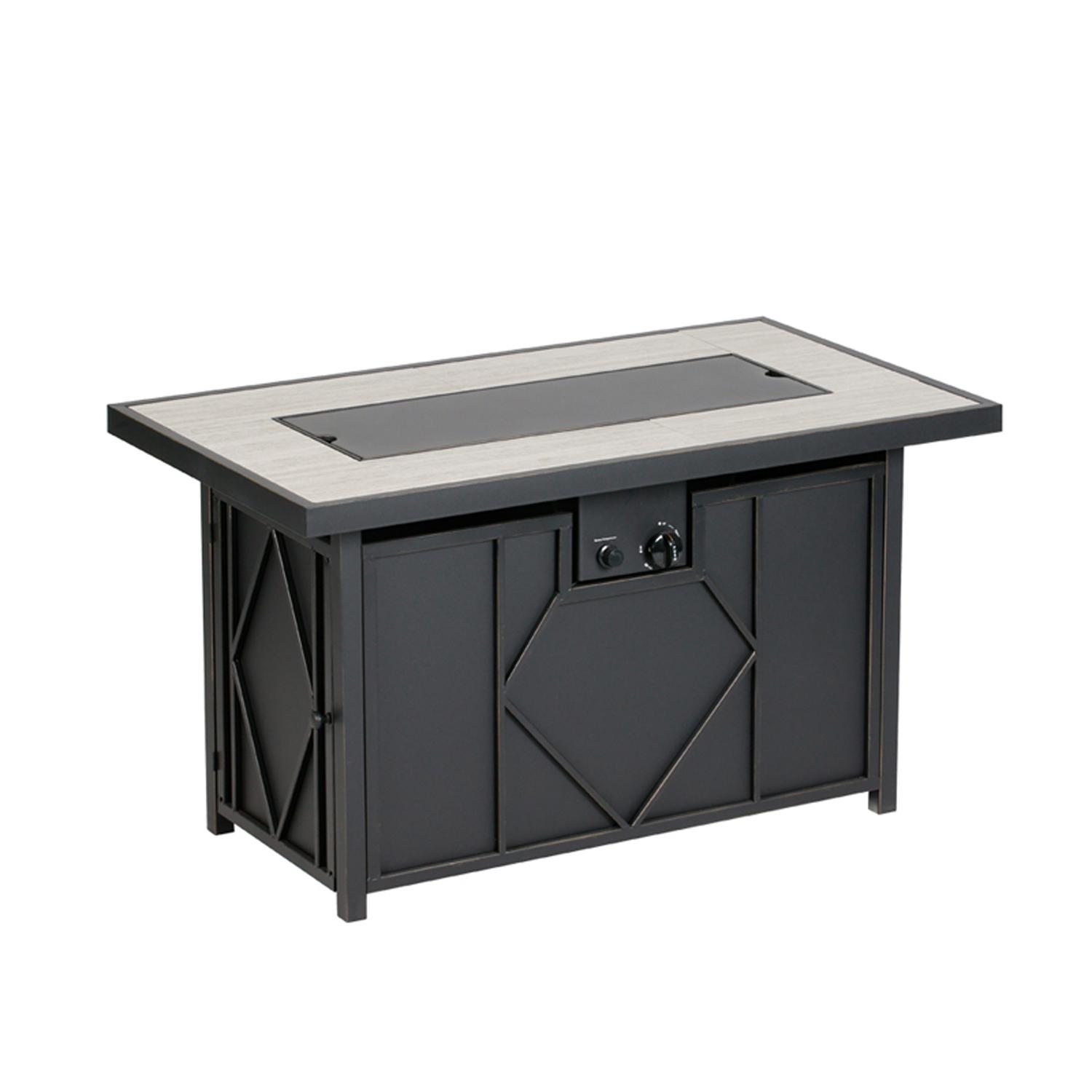Living Accents 24 in. W Steel Rectangular Propane Fire Table Mfr ...