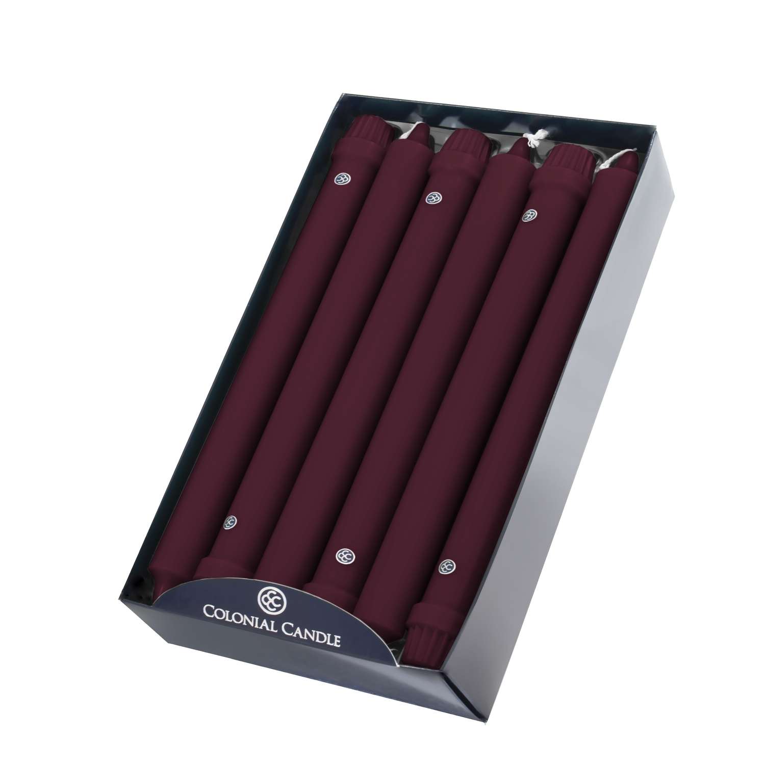 Colonial Candle Mulberry Red Unscented Scent Classic Taper Candle Mfr ...