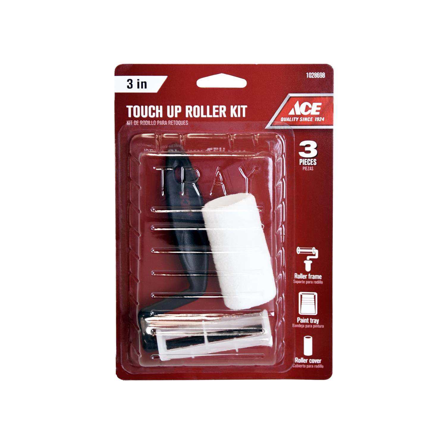 Ace Fabric 3 in. W X 1/4 in. Trim Paint Roller Kit 3 pc - Ace Hardware