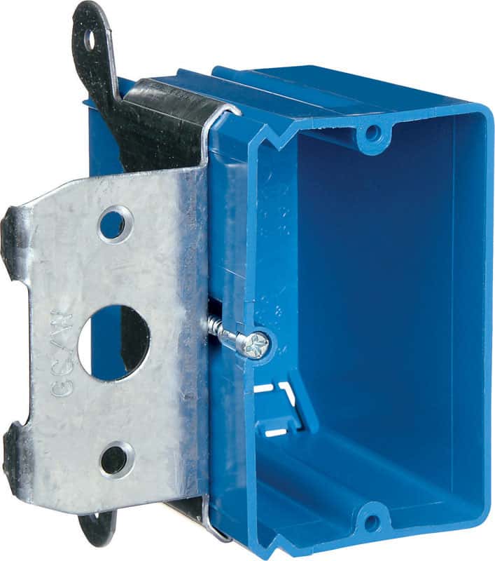 Carlon 3-3/4 in. Rectangle PVC 1 gang Outlet Box Blue - Ace Hardware