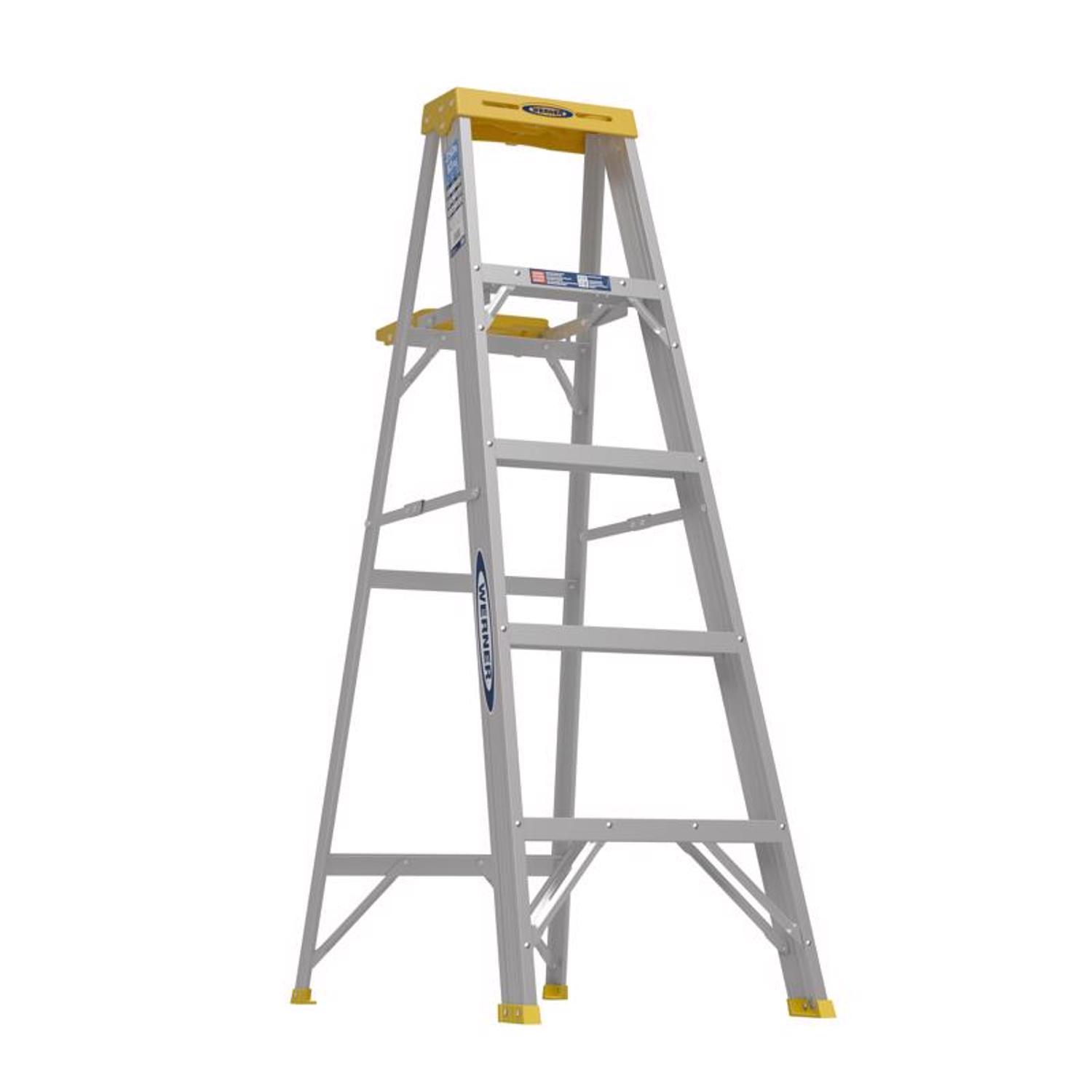 Werner 5 ft. H Aluminum Step Ladder Type I 250 lb. capacity – Sansujyuku