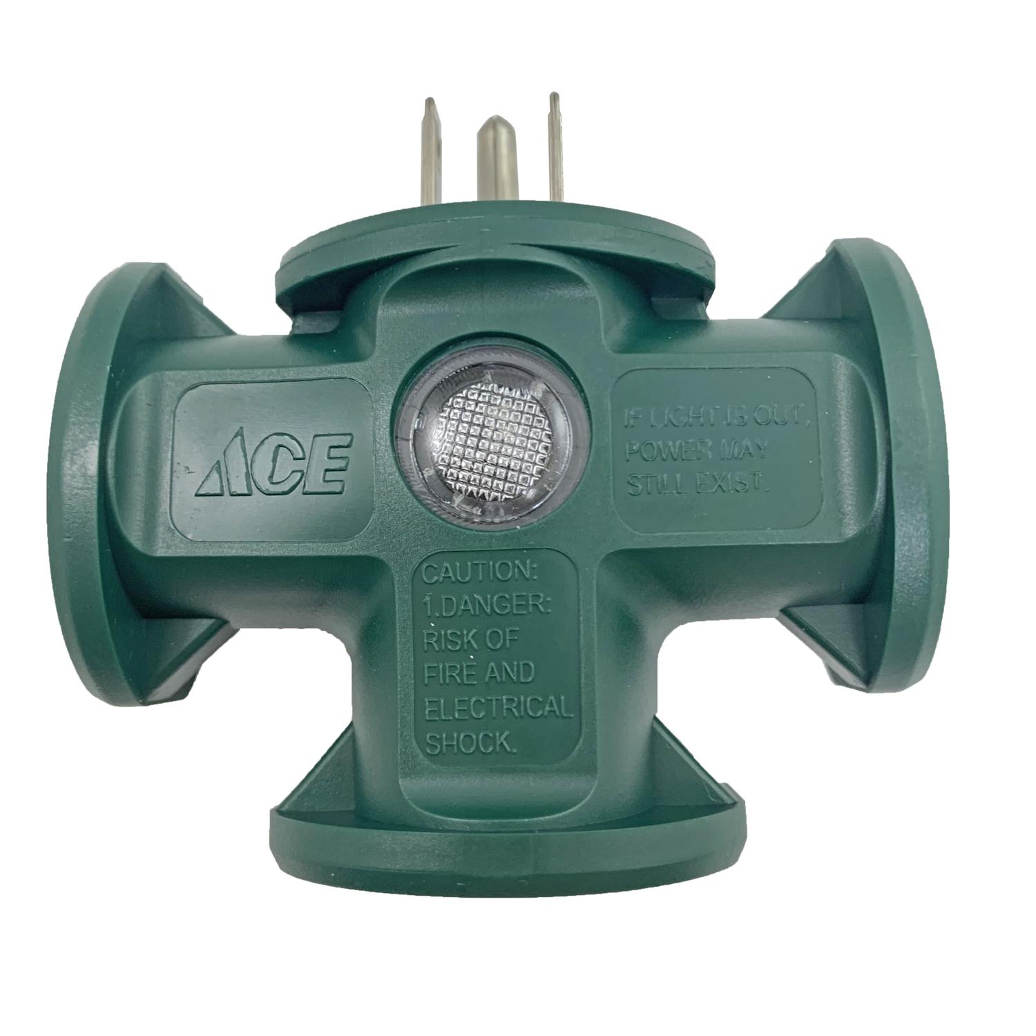 Ace Grounded 3 outlets Adapter 1 pk - Ace Hardware
