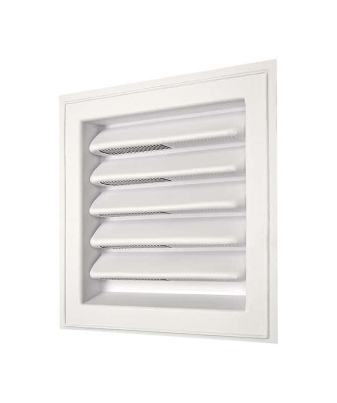 Master Flow 12 in. W X 12 in. L White Plastic Wall Louver Mfr# SL12X12 ...