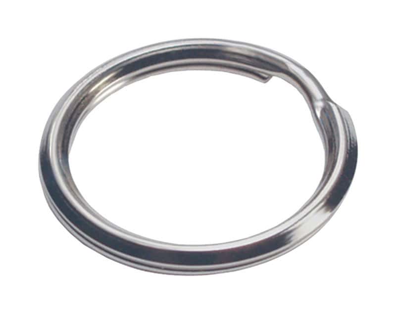 Hillman 1 in. D Tempered Steel Silver Split Rings/Cable Rings Key Ring ...
