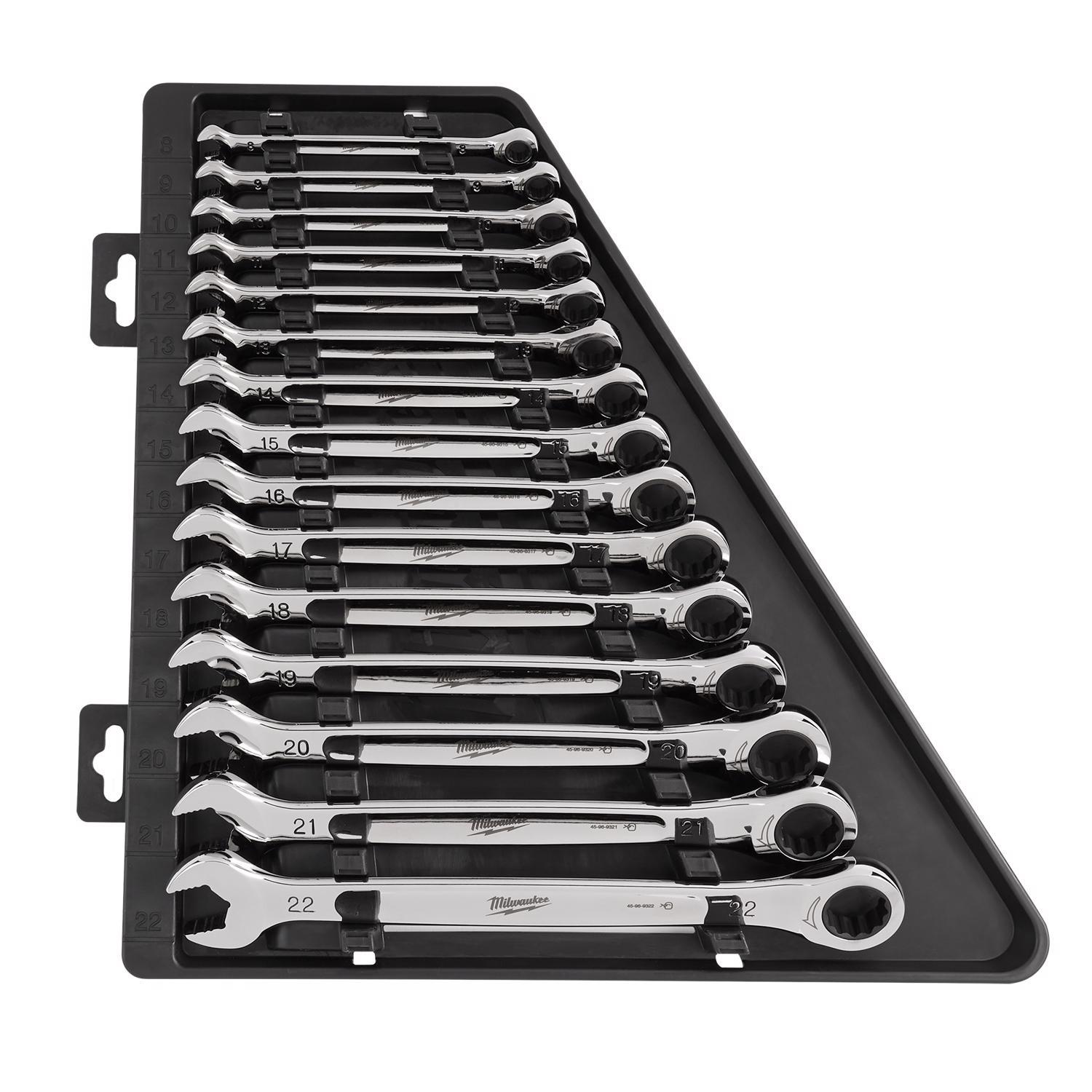 Milwaukee Metric Ratcheting Combination Wrench Set 15 pc - Ace Hardware