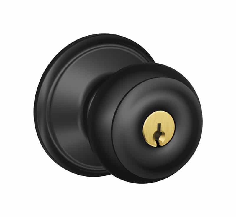 Schlage Modern/Contemporary Brass Entry Knobs ANSI Grade 2 1-3/4 in ...