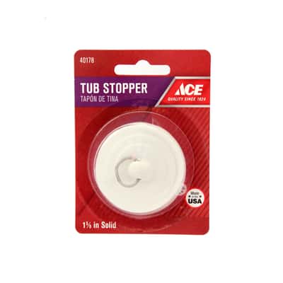 Ace 1-5/8 in. Dia. White Rubber Tub Stopper - Ace Hardware
