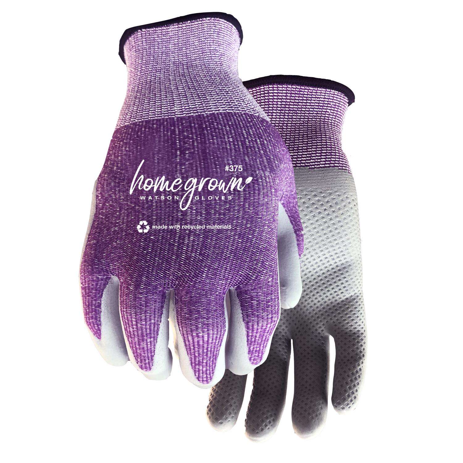 Watson Gloves Homegrown L Polyester Knit Karma Purple Gardening Gloves - Ace Hardware
