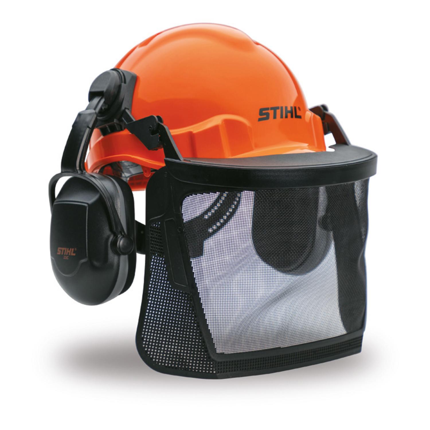 STIHL Function Basic Helmet System Black/Orange Vented Mfr# 70108880800 - Ace Hardware