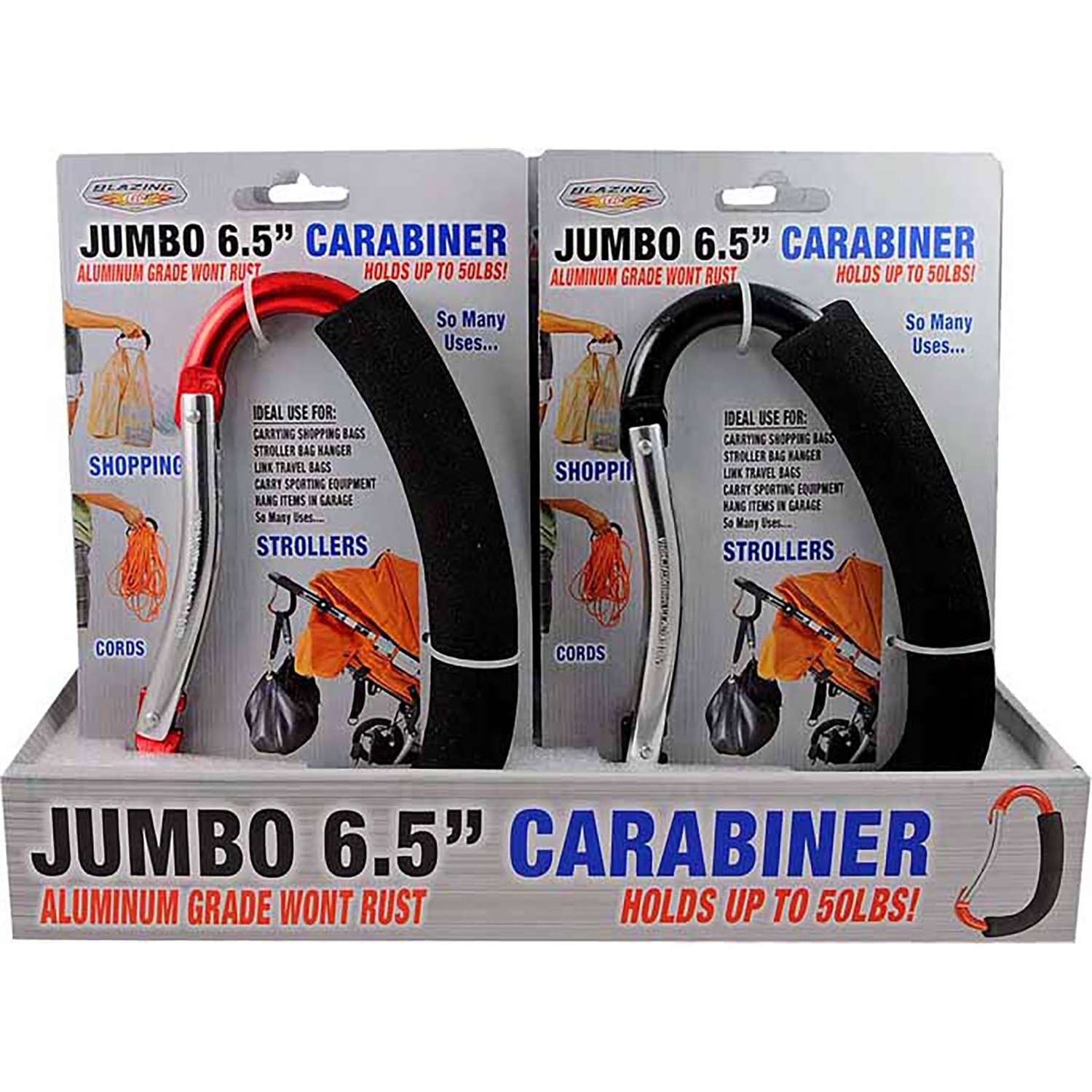 Blazing LEDz Jumbo Carabiner Aluminum 1 pk - Ace Hardware