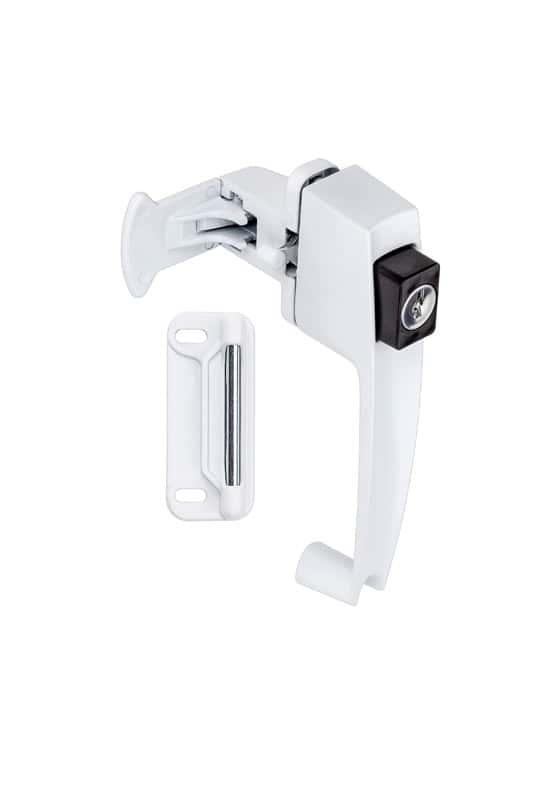 National Hardware White Zinc Push Button Keyed Latch 1 pk - Ace Hardware