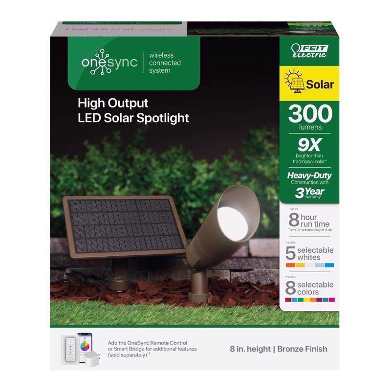 Feit OneSync Solar Powered 100 W LED Spot Light Kit 1 pk - Ace Hardware