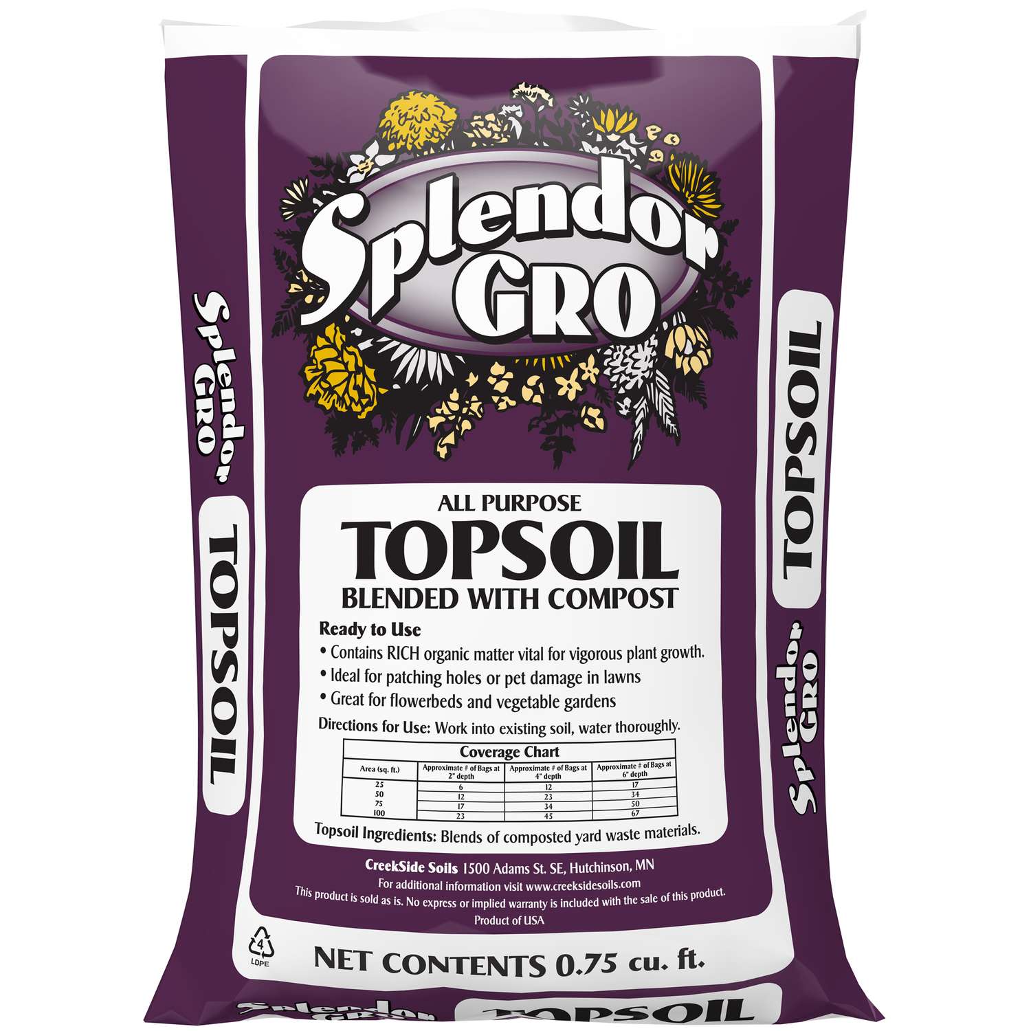 CreekSide Splendor Gro Organic All Purpose Top Soil 0.75 ft³ - Ace Hardware