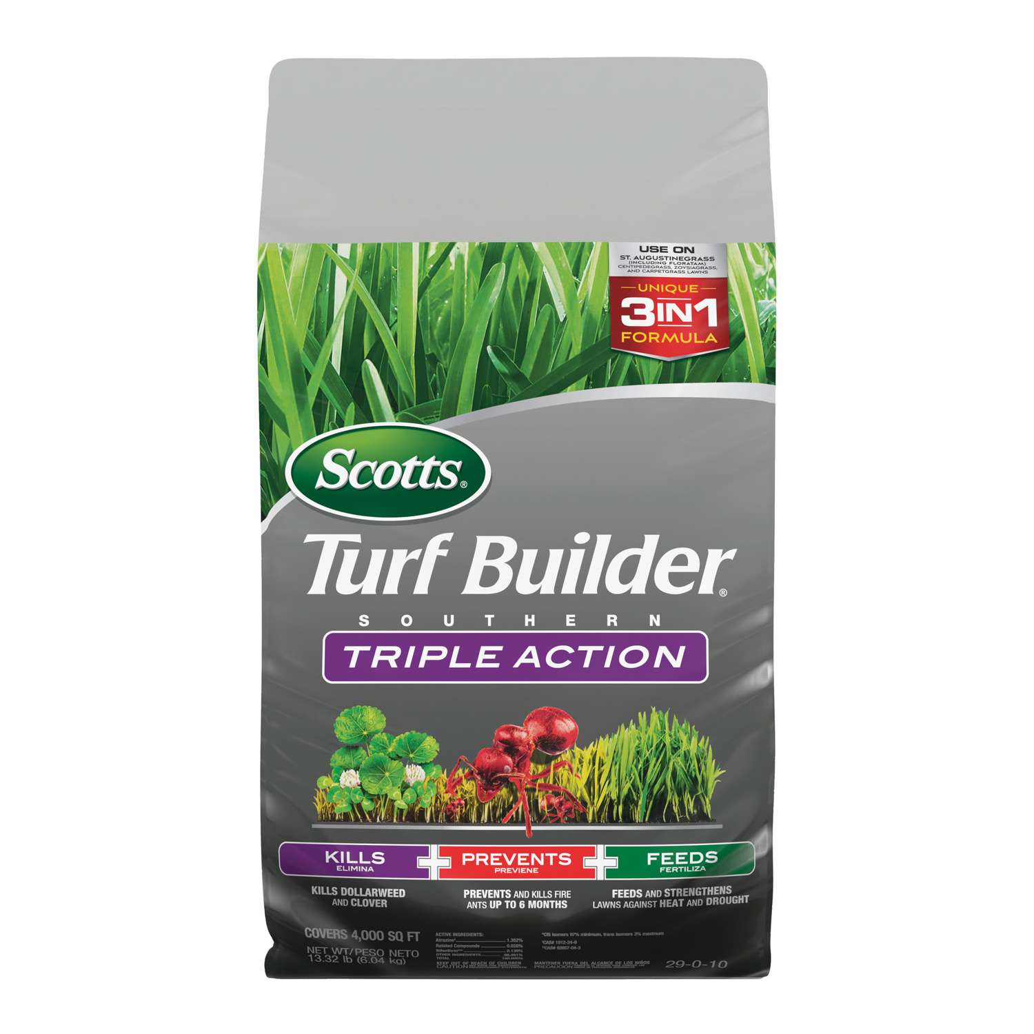 Scotts Turf Builder Southern Weed & Feed Lawn Fertilizer For Multiple ...