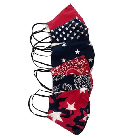 Safety Smile General Purpose Americana Face Mask Multicolored 5 pk ...