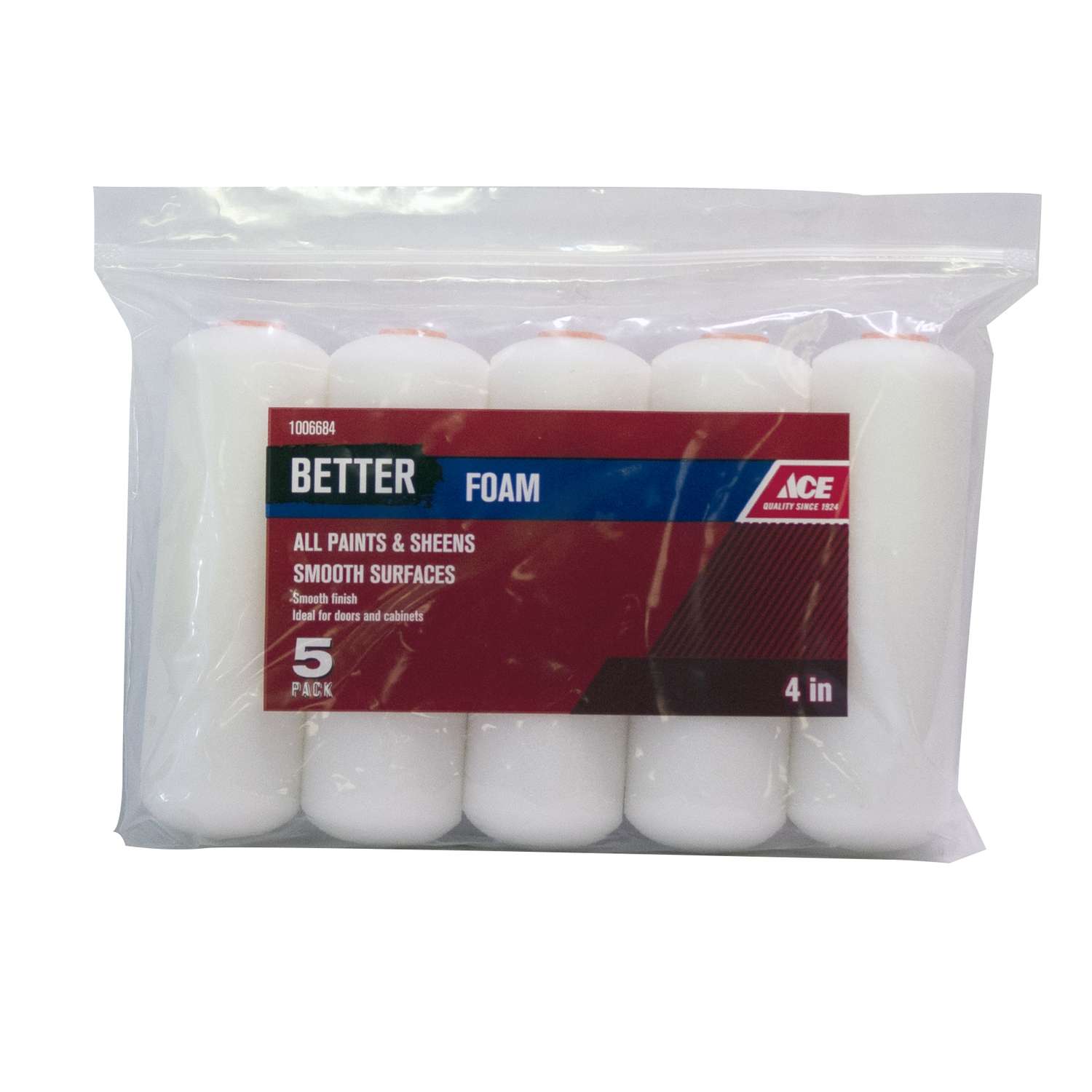Ace Better Foam 4 in. W Mini Paint Roller Cover 5 pk - Ace Hardware
