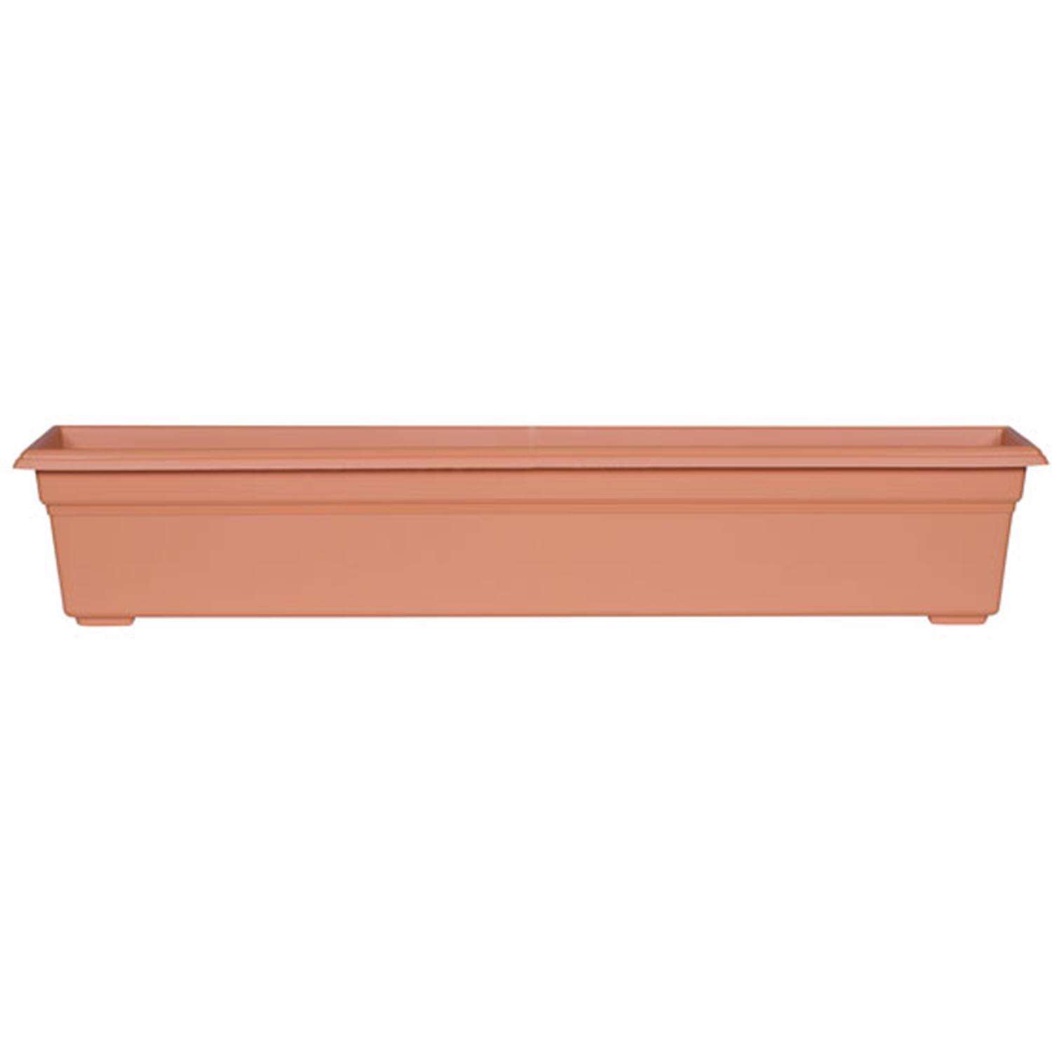 Novelty 6.4 in. H X 36 in. W X 8 in. D Plastic Countryside Flower Box ...