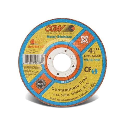 CGW 4-1/2 in. D X 5/8-11 in. Aluminum Oxide Cut-Off Wheel 1 pc - Ace Hardware