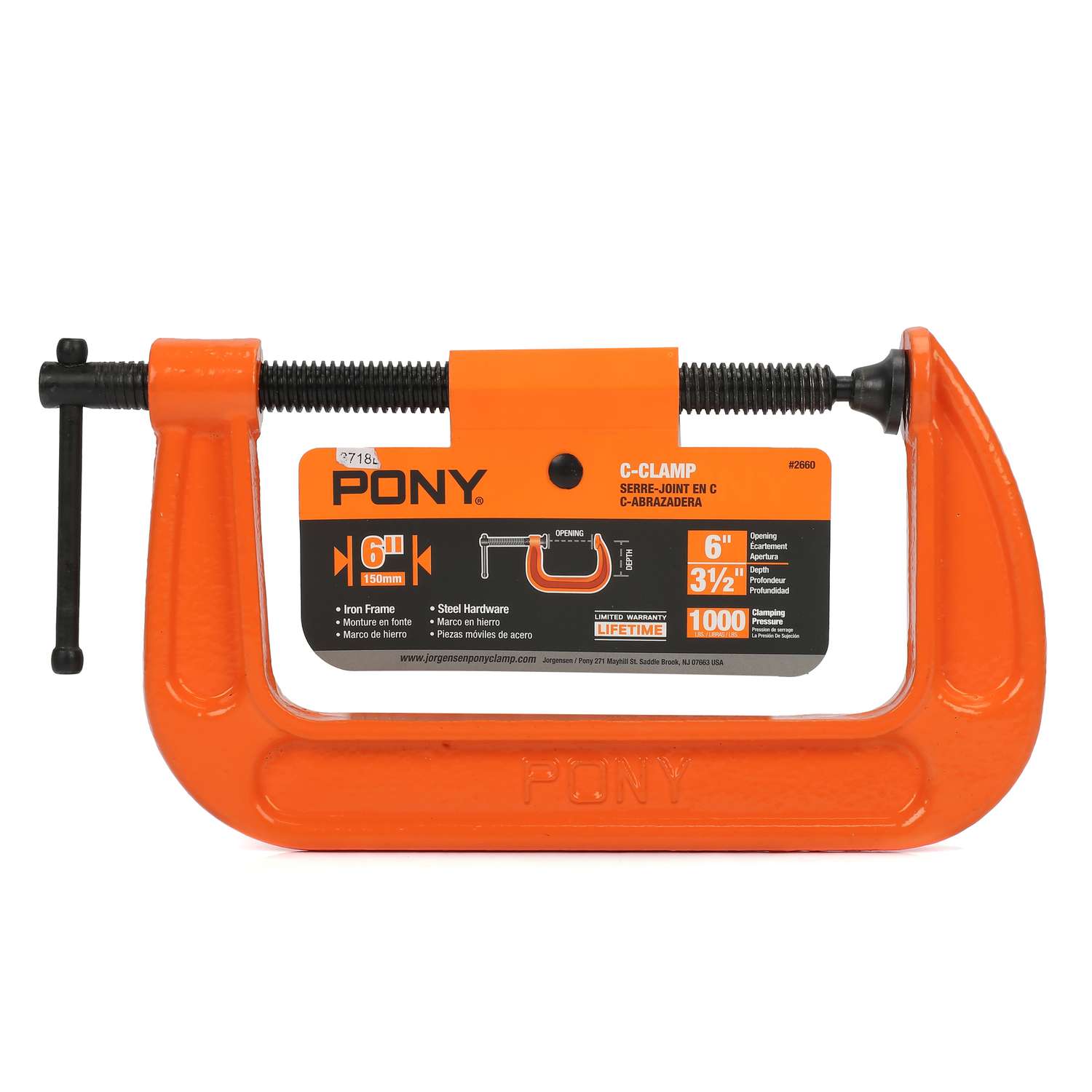 Pony 6 in. X 3-1/2 in. D Hobby C-Clamp 1000 lb 1 pc - Ace Hardware