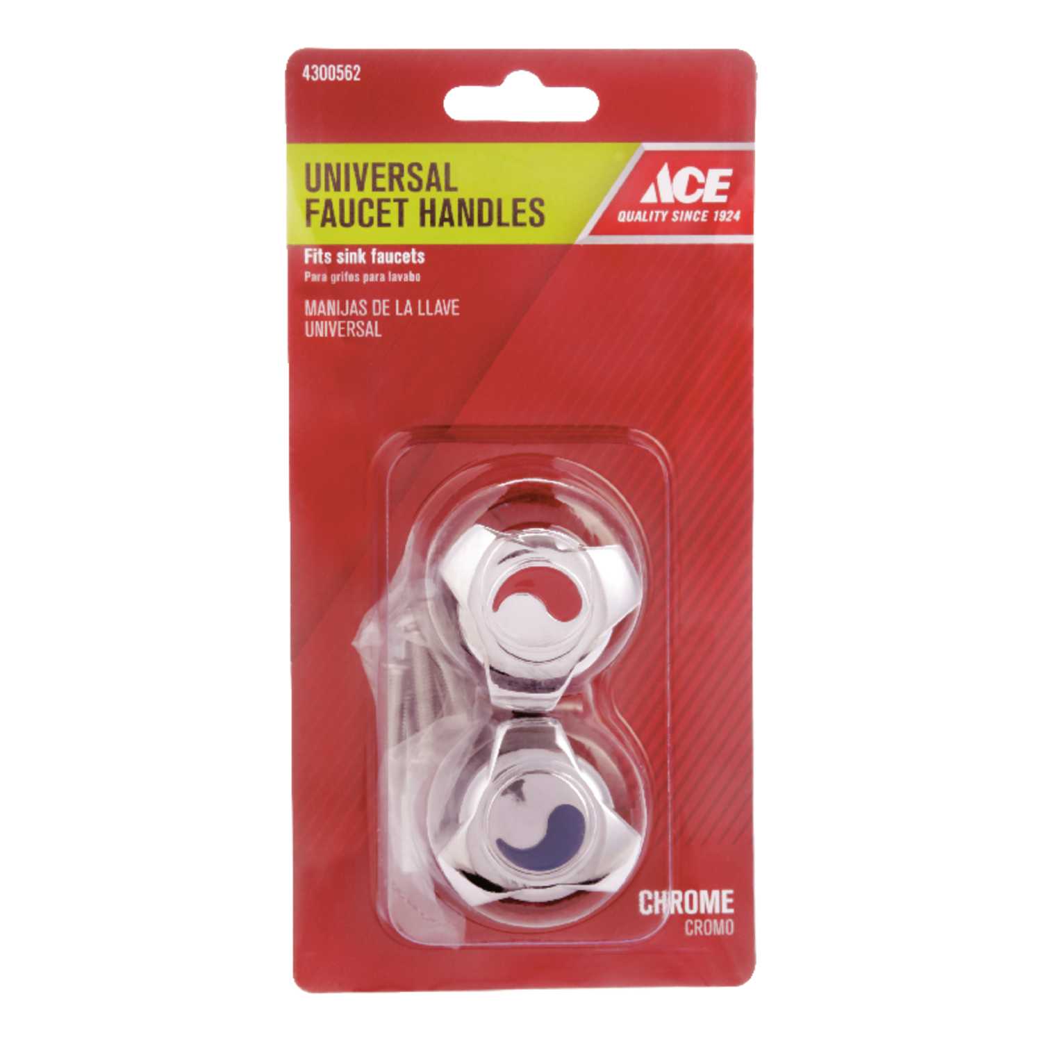 Ace Canopy Chrome Chrome Hot and Cold Universal Faucet Handle For ...