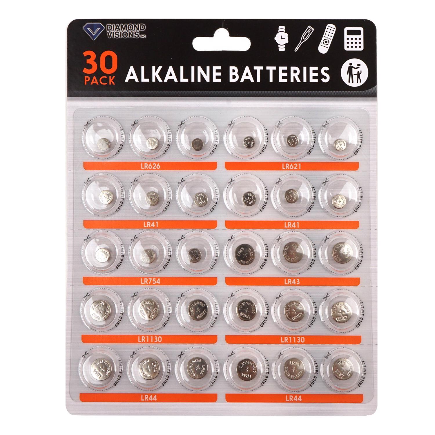Diamond Visions Battery Solutions Alkaline Assorted 3 V Button Cell ...