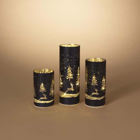 Gerson Black Lighted Holiday Luminary 10 in. - Ace Hardware