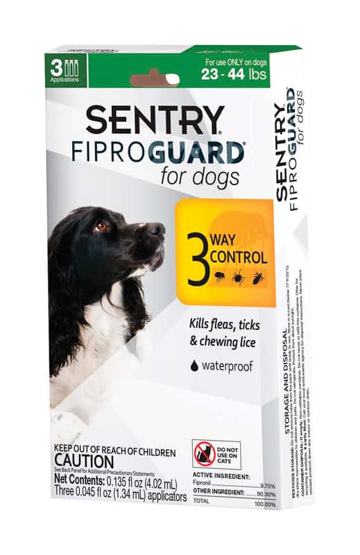 Sentry Fiproguard Liquid Dog Flea and Tick Drops 9.70%Fipronil and 90. ...