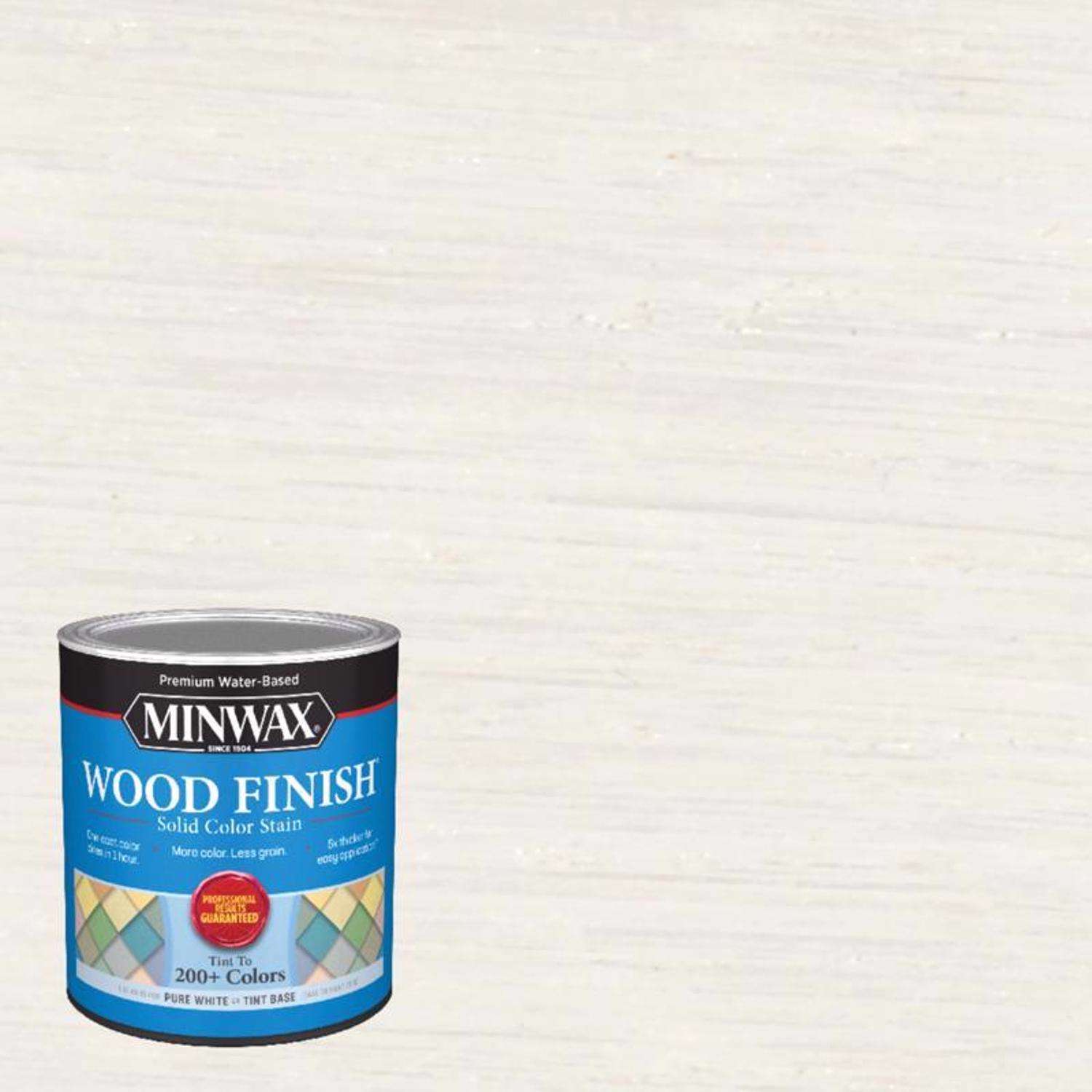 Minwax Wood Finish Water-Based Solid Pure White Tint Base Water-Based ...