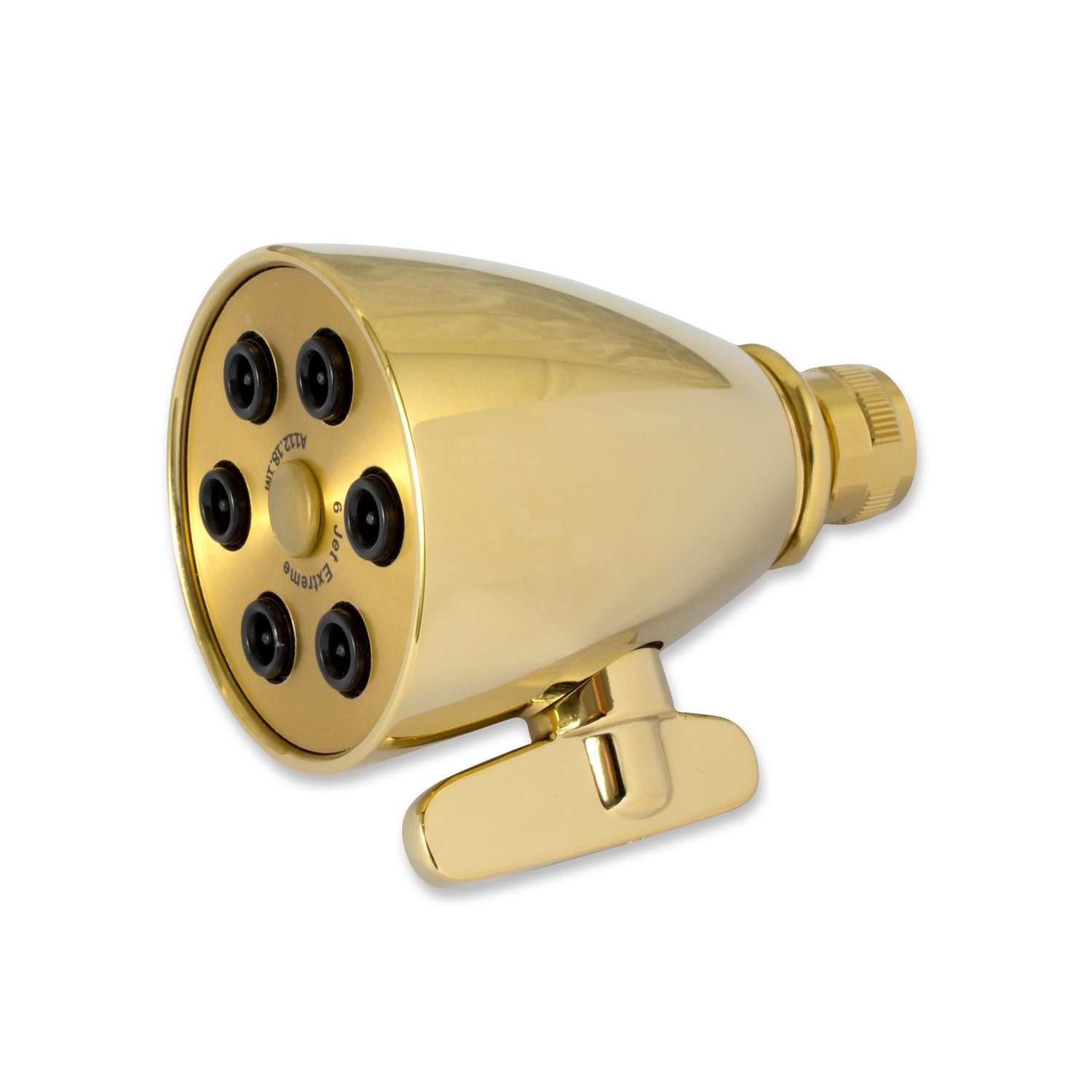 Whedon Flow Pro Polished Brass adjustable settings Showerhead 2.5 gpm ...