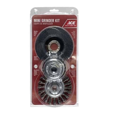 Ace 4-1/2 in. Assorted Assorted Mini Grinder Kit Stainless Steel 4800 ...