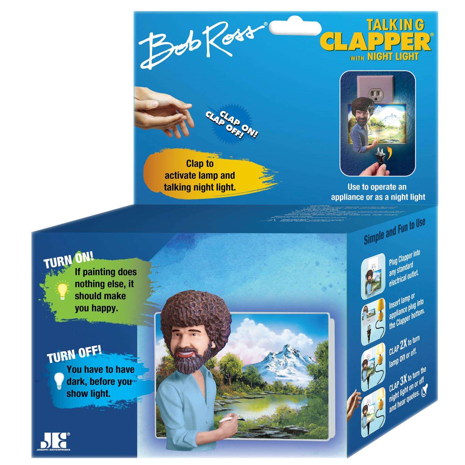 Clapper Bob Ross Talking Clapper and Nightlight Plastic 1 pc - Ace Hardware