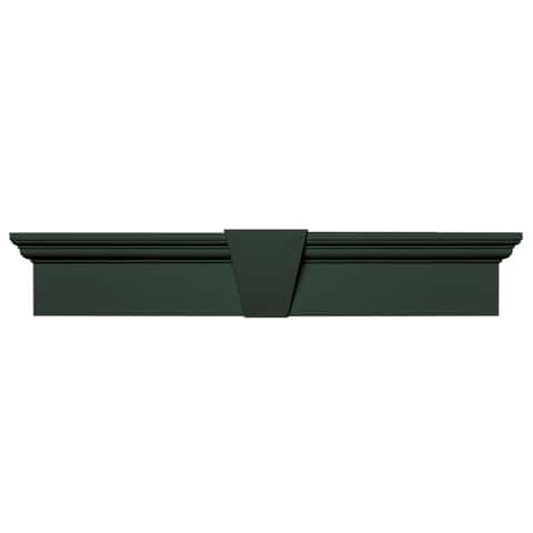 Builders Edge 6 in. H X 3 in. L Prefinished Midnight Green Vinyl Flat ...