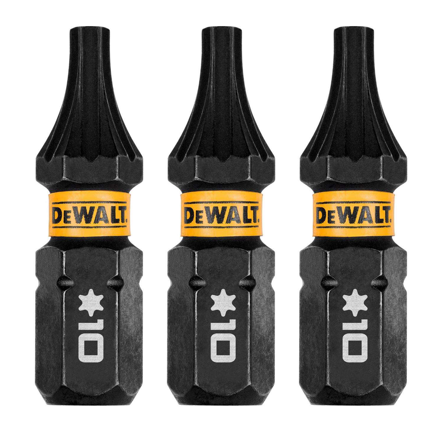 DeWalt FlexTorq Torx T10 X 1 in. L Impact Driver Bit Set Steel 3 pc ...