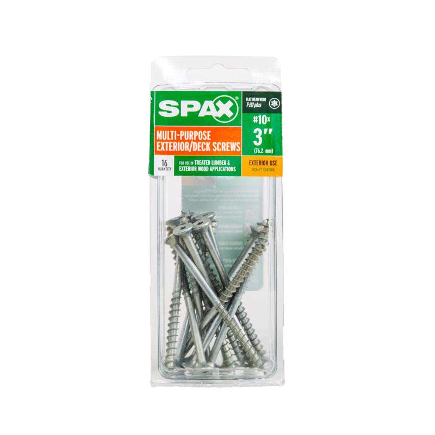 SPAX No. 10 in. X 3 in. L Gray Star Flat Head Deck Screws 16 pk - Ace ...