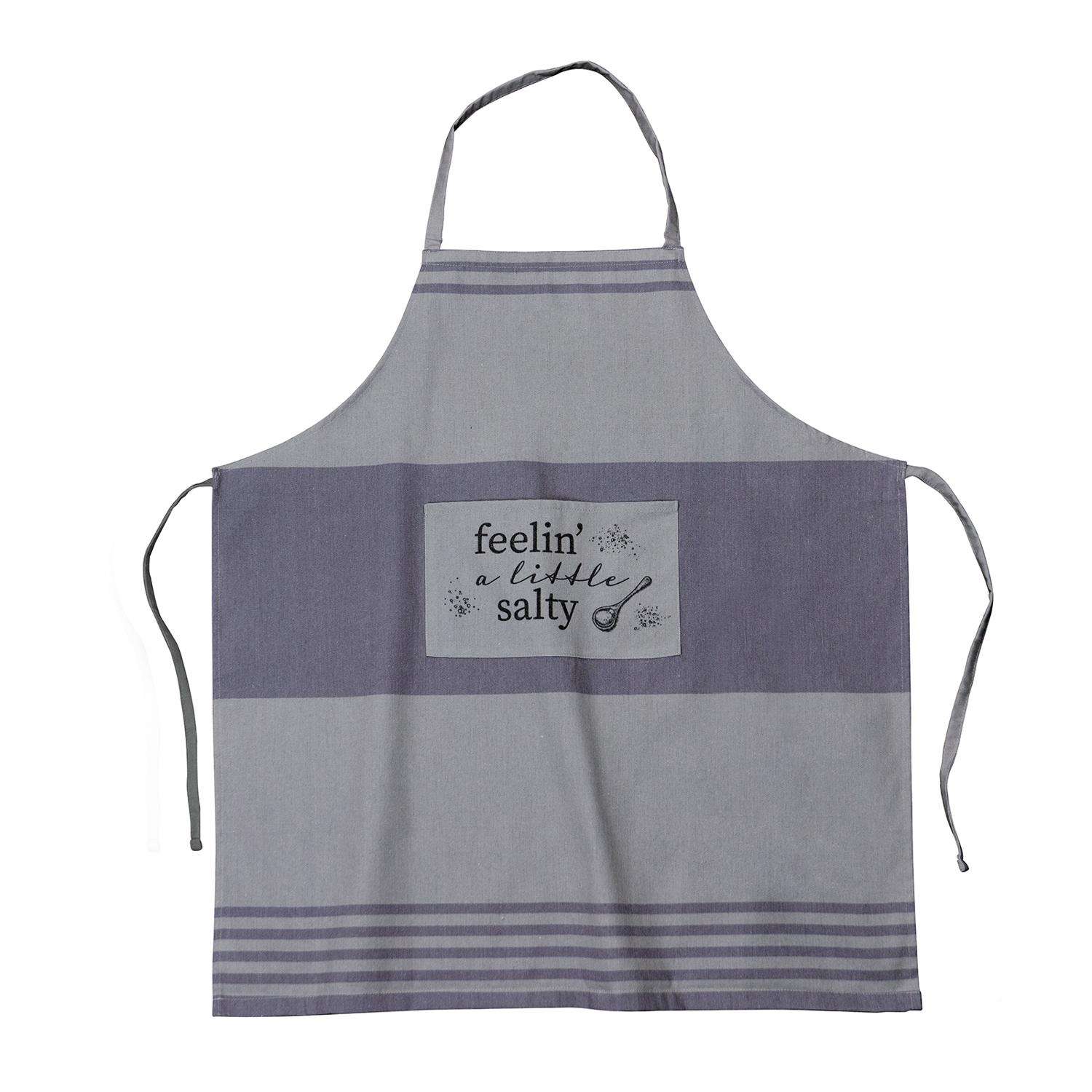 Krumbs Kitchen Elements Gray Cotton/Polyester Apron - Ace Hardware