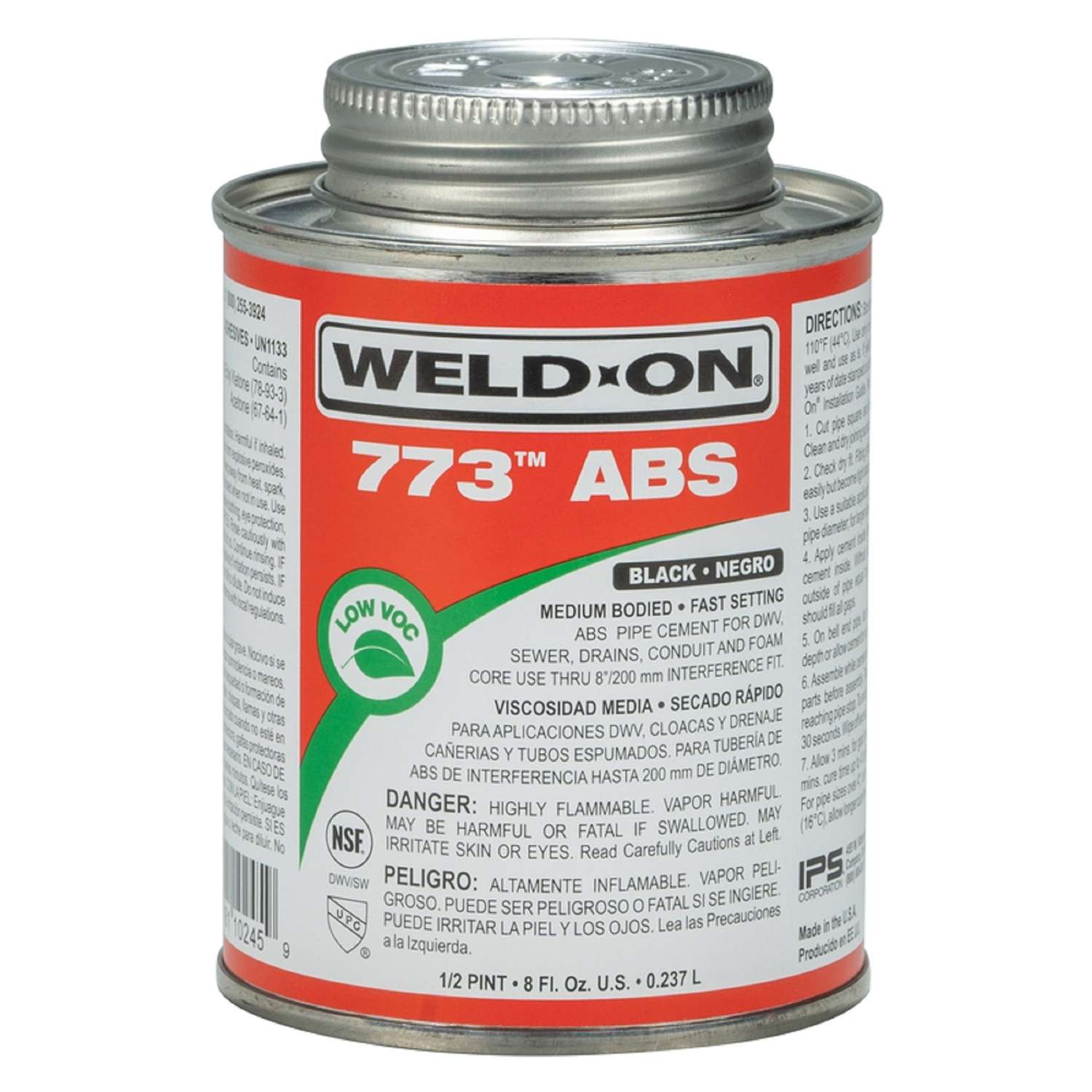 Weld-On 773 Black Solvent Cement For ABS 8 oz - Ace Hardware