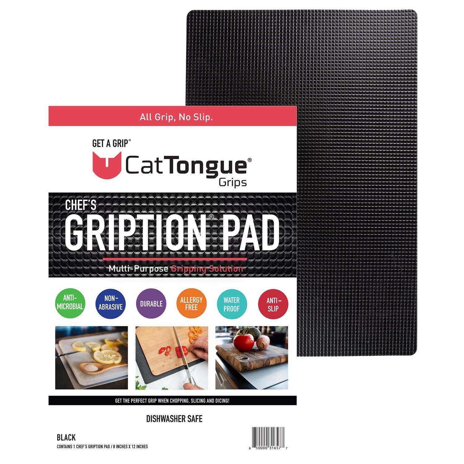 CatTongue Grips Chef's Gription Pad Black Anti-Slip Tape 9 in. W X 12 ...