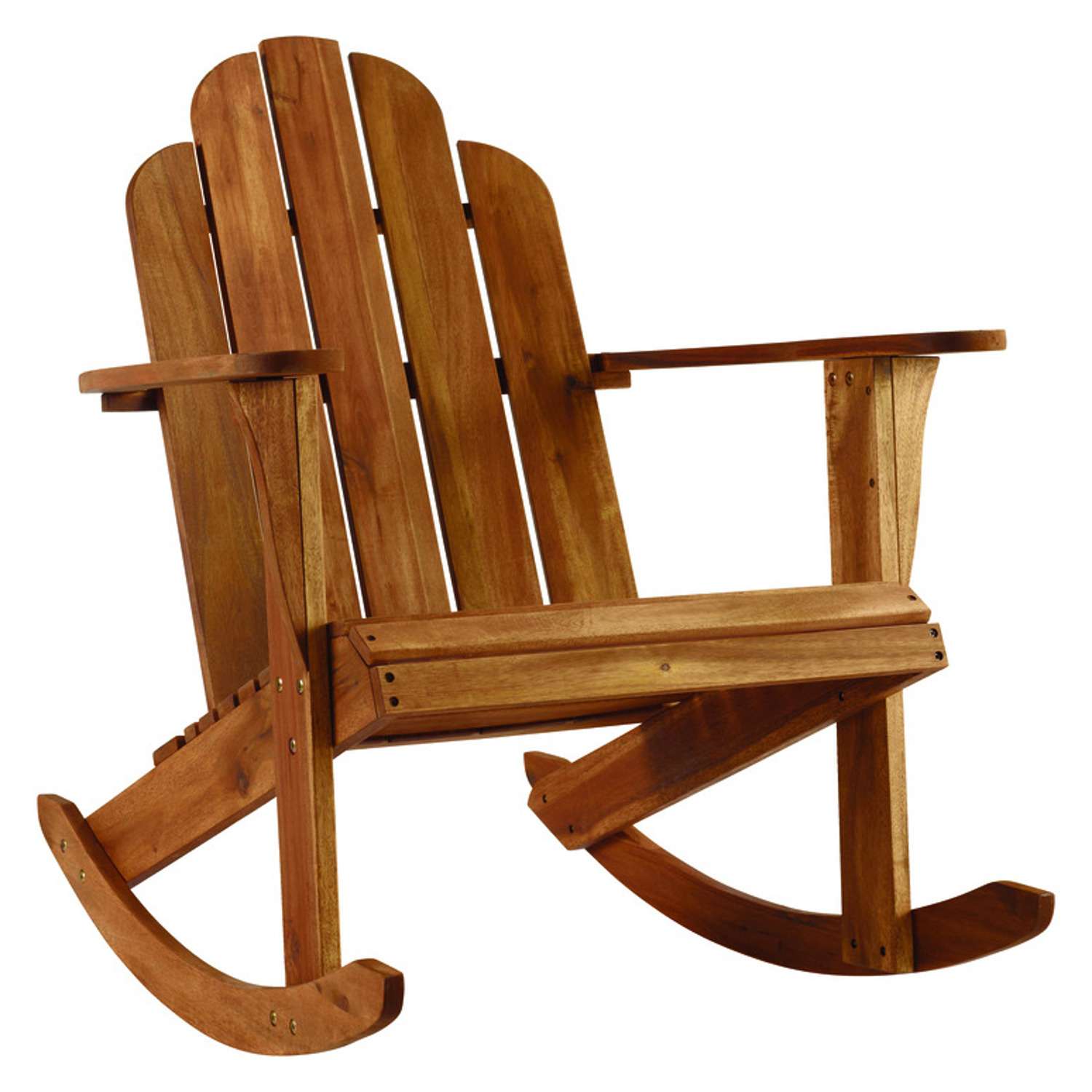 Linon Home Decor Tahoe Brown Wood Frame Adirondack Rocking Chair - Ace ...